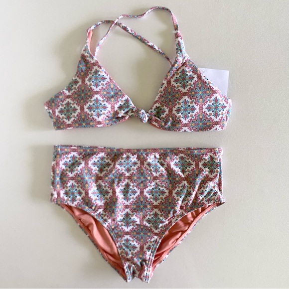 O'Neill | Swim | New Oneill Girls Alexa Tile Knot 2 Piece Swim Set Size ...